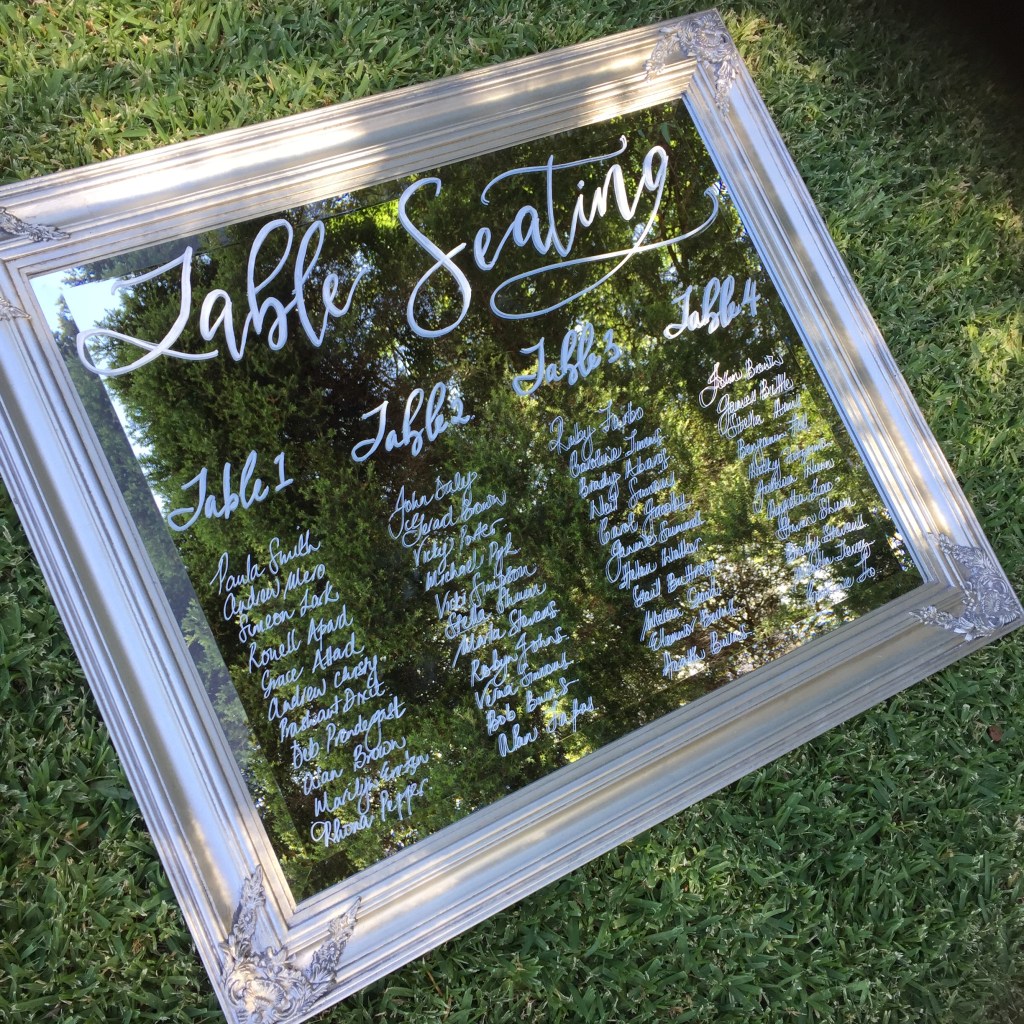 Wedding Seating Plans – Calligraphy and Hand Lettering